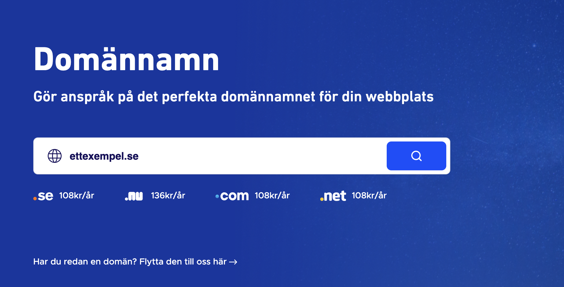 Nyregistrering av domännamn - HostUp Support